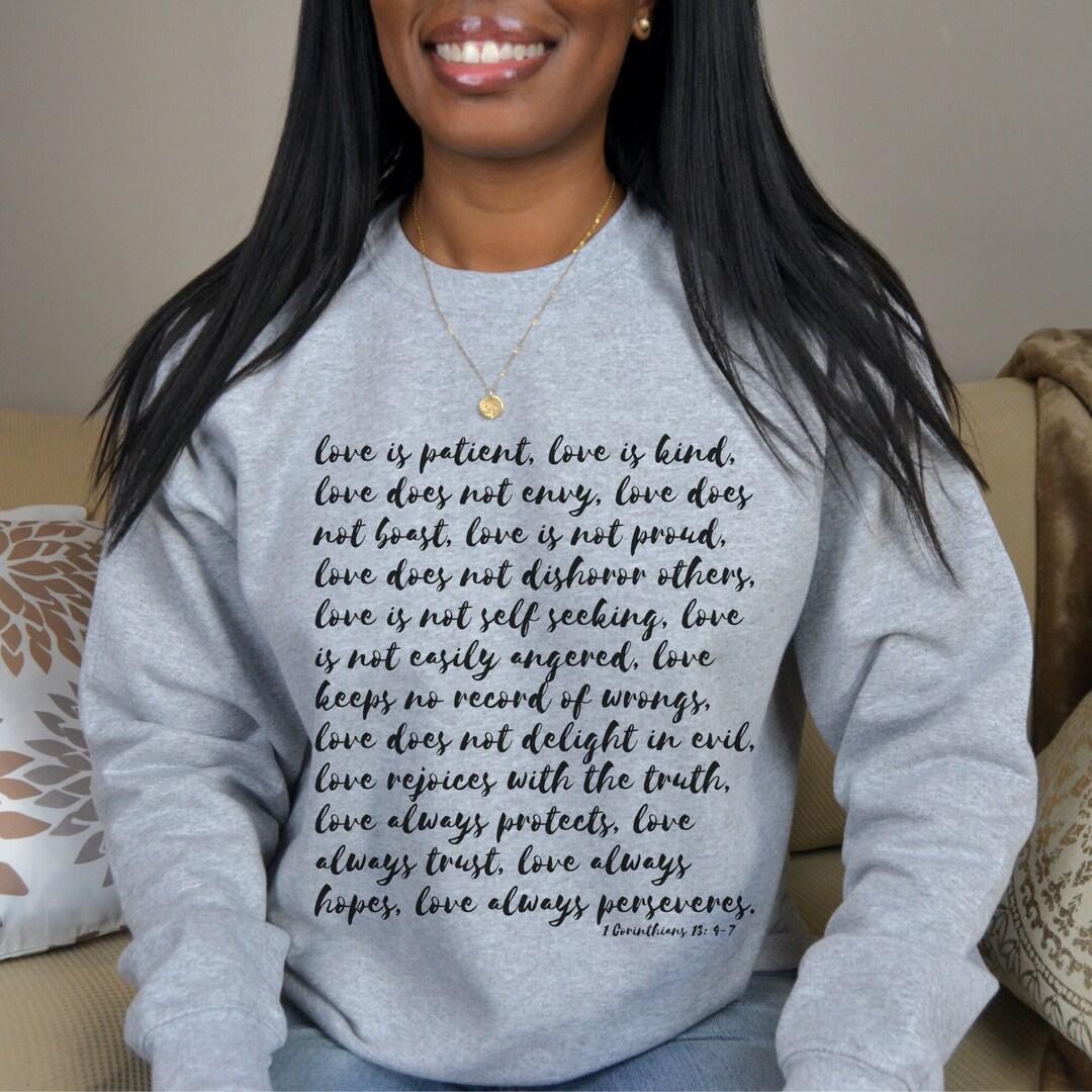 Christian Sweatshirt | Bible Verse Sweater | Inspirational Sweater ...