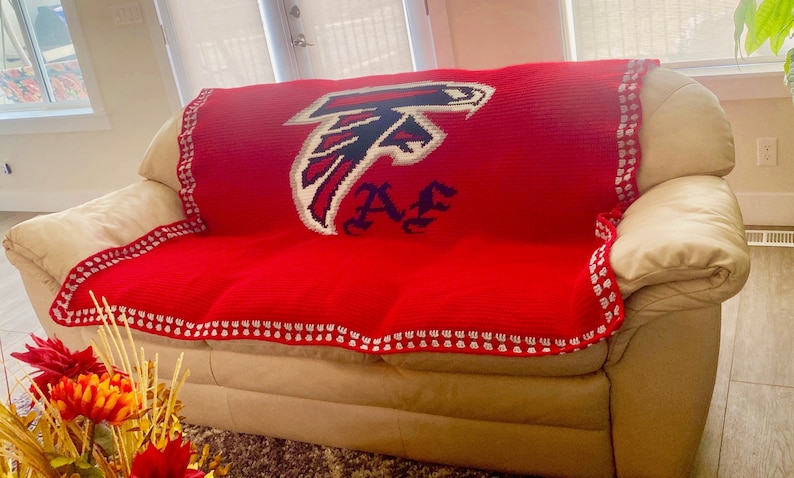 Atlanta Falcons Afghan - Etsy