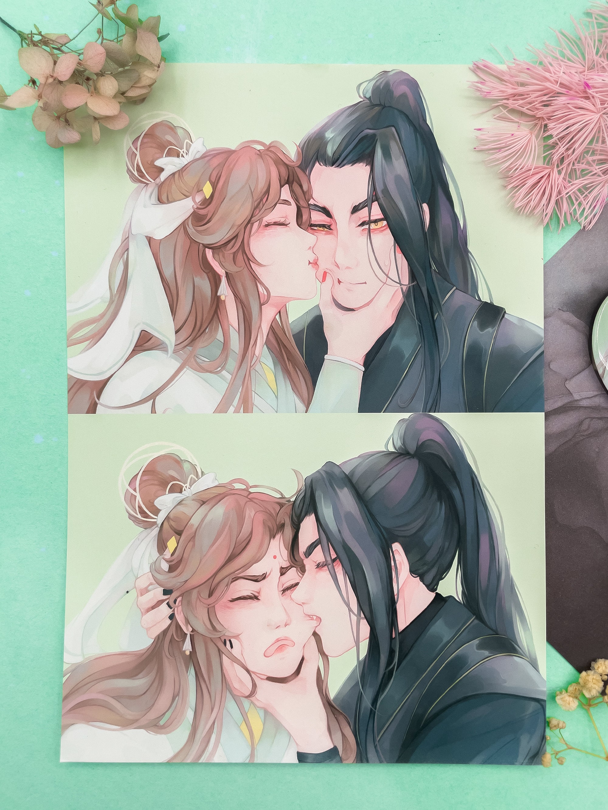 Beefleaf Print and Charm // TGCF Shi Qingxuan X He Xuan - Etsy