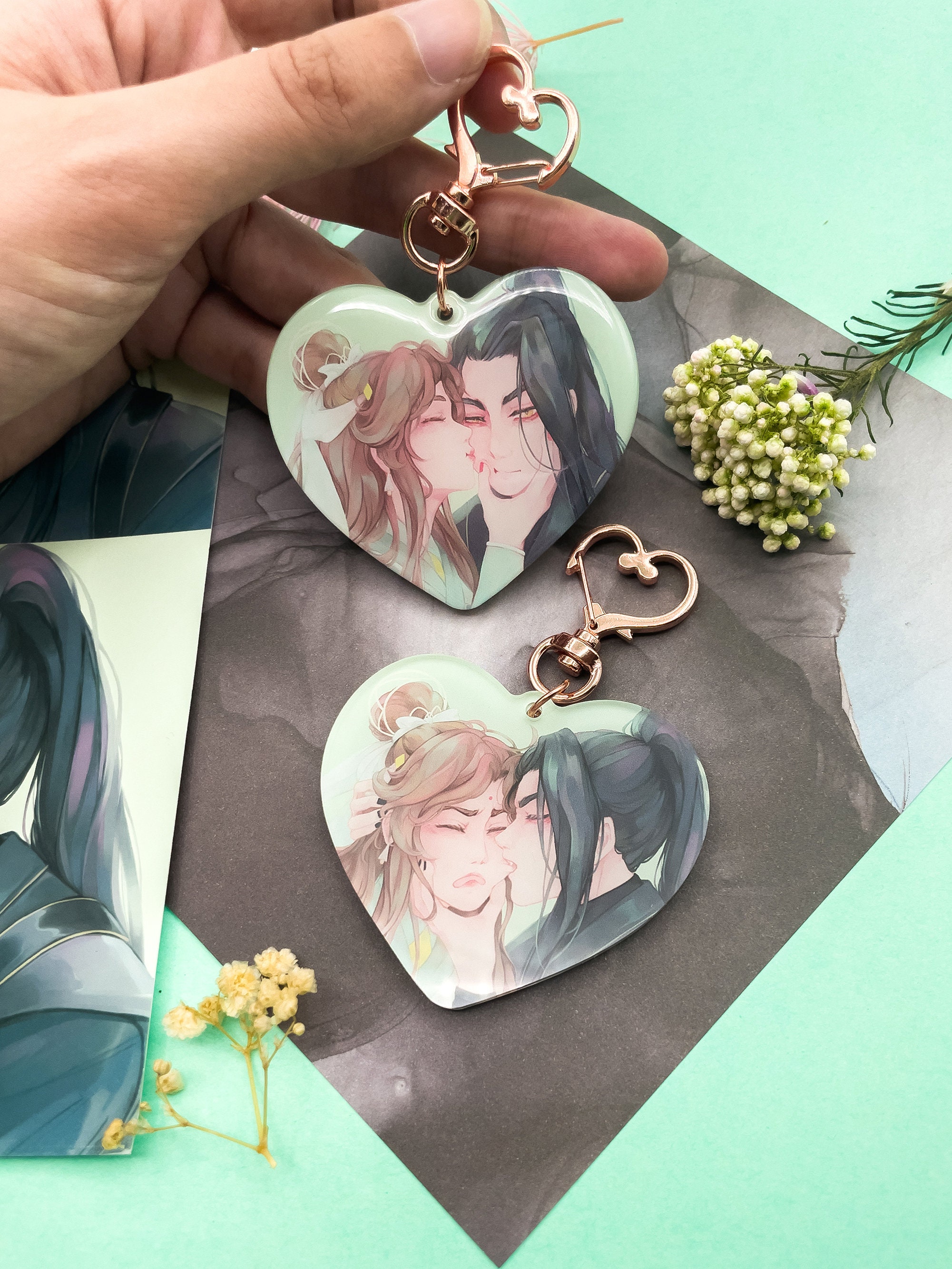 Beefleaf Print and Charm // TGCF Shi Qingxuan X He Xuan - Etsy