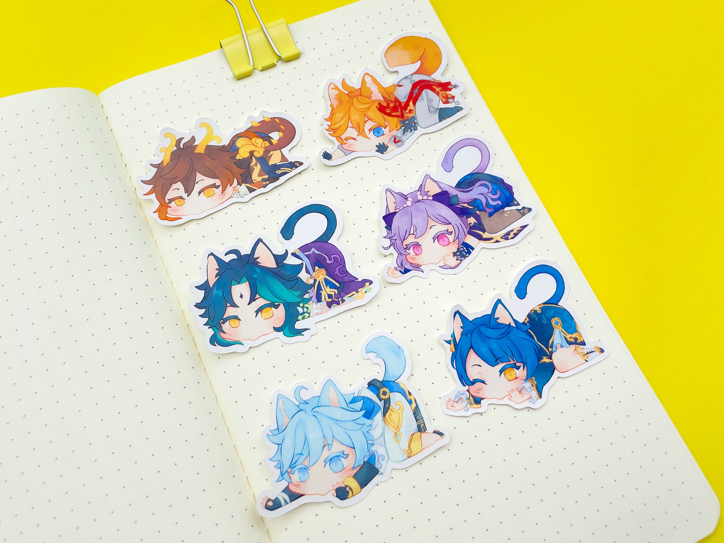 Genshin Impact Animal Stickers Liyue Characters // Zhongli, Xiao ...
