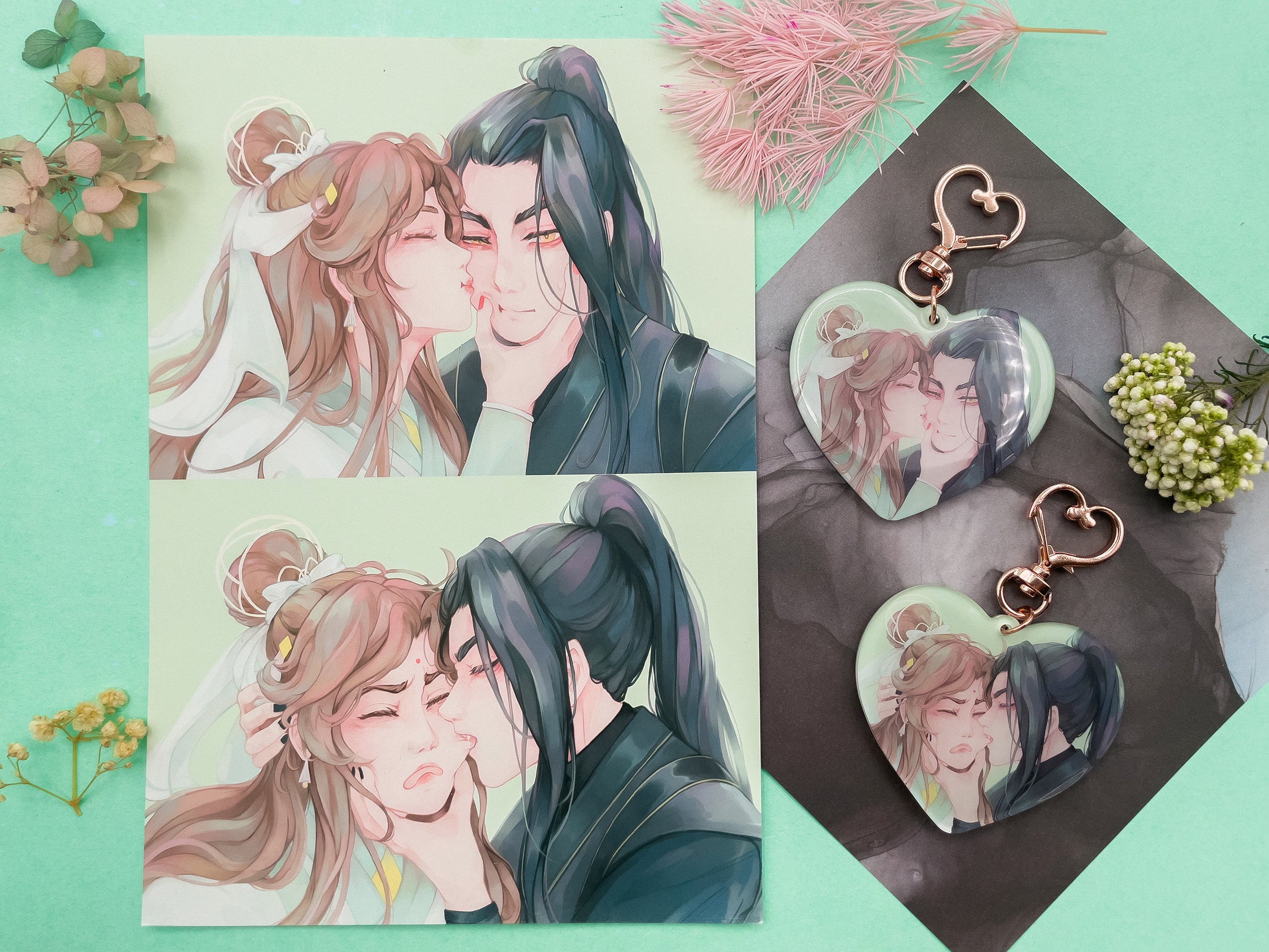 Beefleaf Print and Charm // TGCF Shi Qingxuan X He Xuan - Etsy