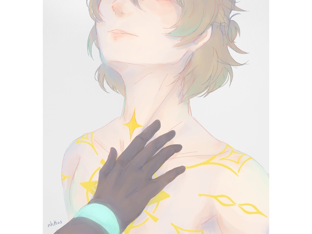 Chalk Albedo Mini Print // Genshin Impact // Postcard Illustration Art ...