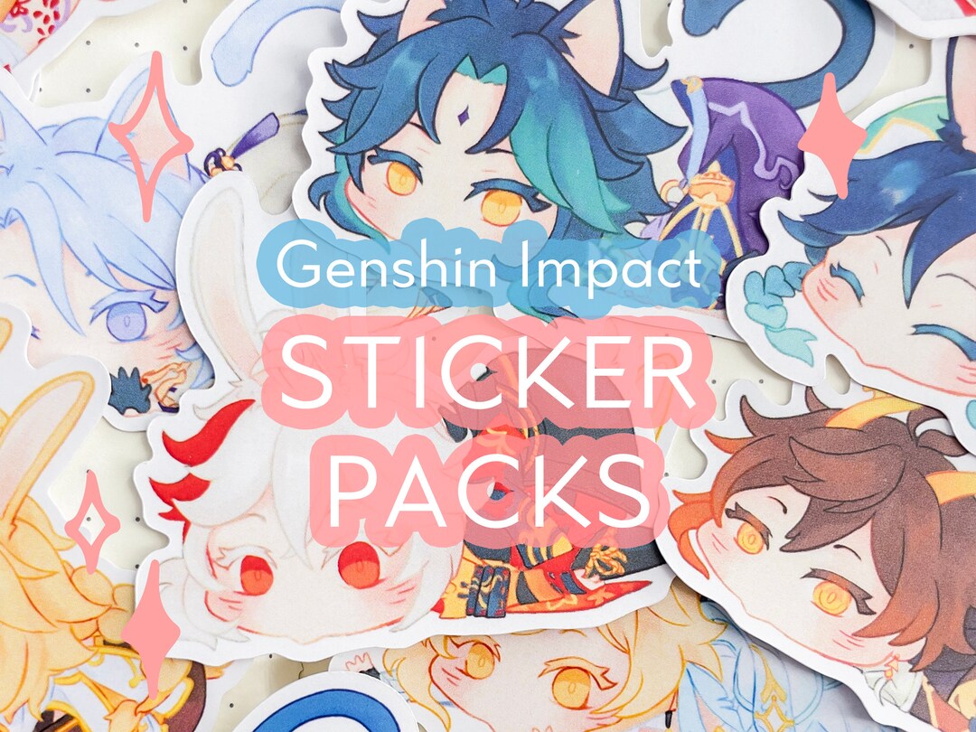Genshin Impact Sticker Packs! || Bundle - Gacha - Vinyl Sticker - Chibi ...