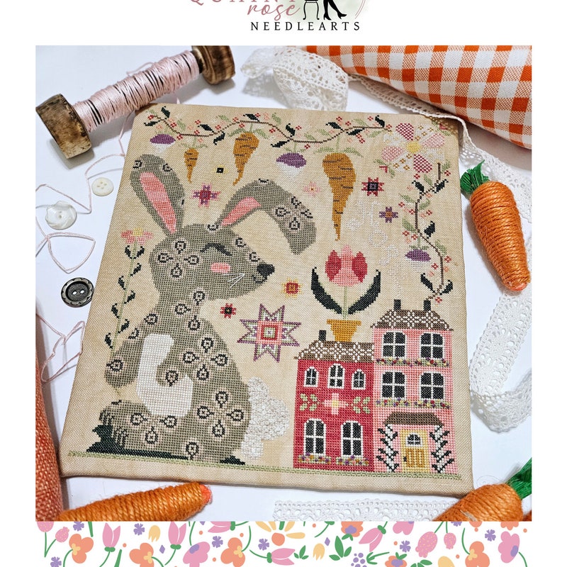 Rabbit Cross Stitch - Etsy