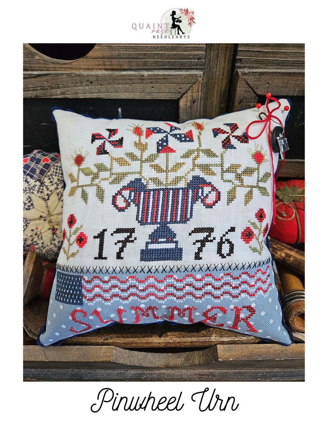 Pdf* Pinwheel Urn Cross Stitch Pattern - Etsy
