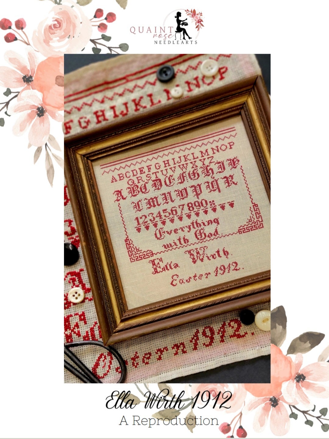 PDF* Ella Wirth 1912 Cross Stitch Pattern - Etsy