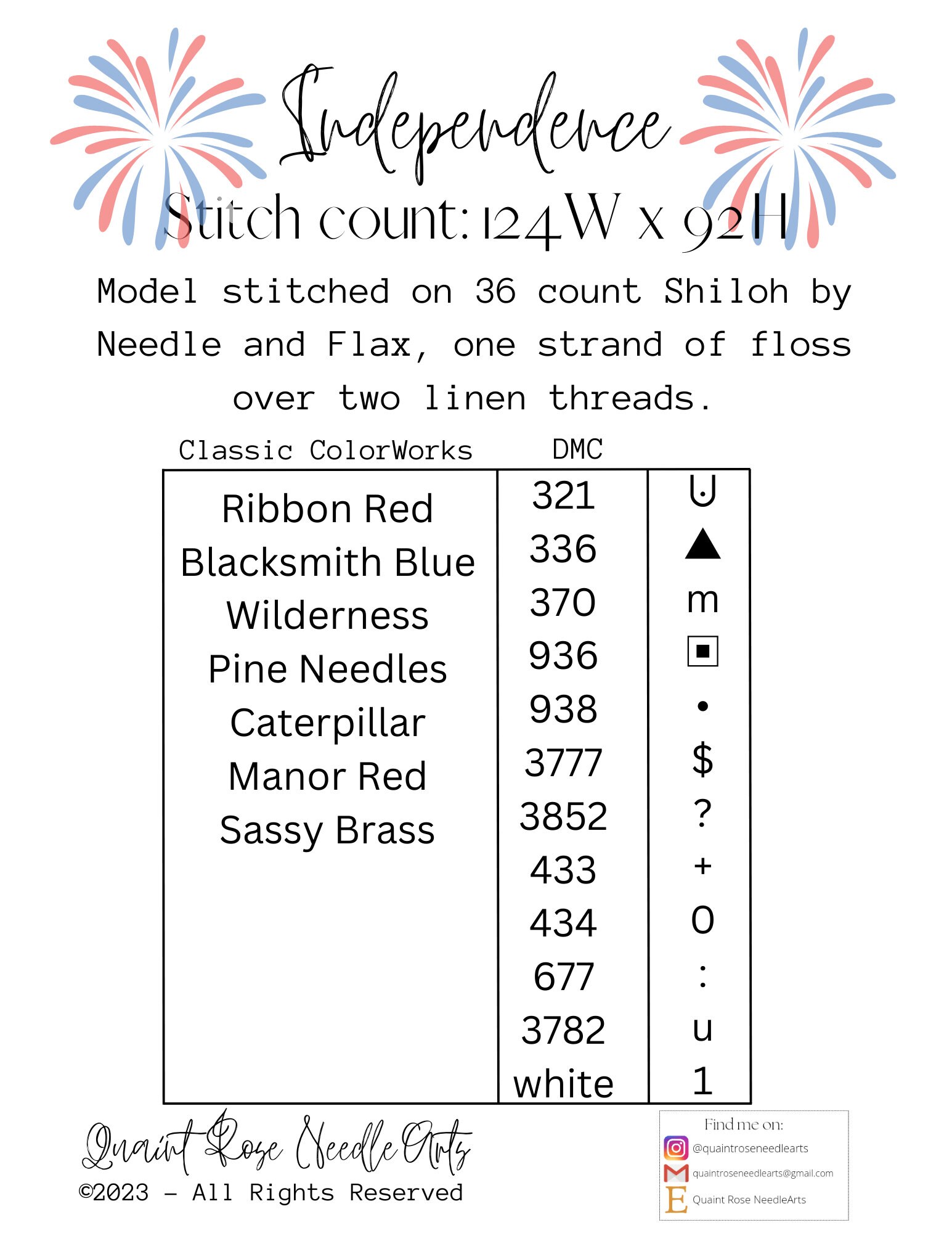 PDF* Independence Cross Stitch Pattern - Etsy