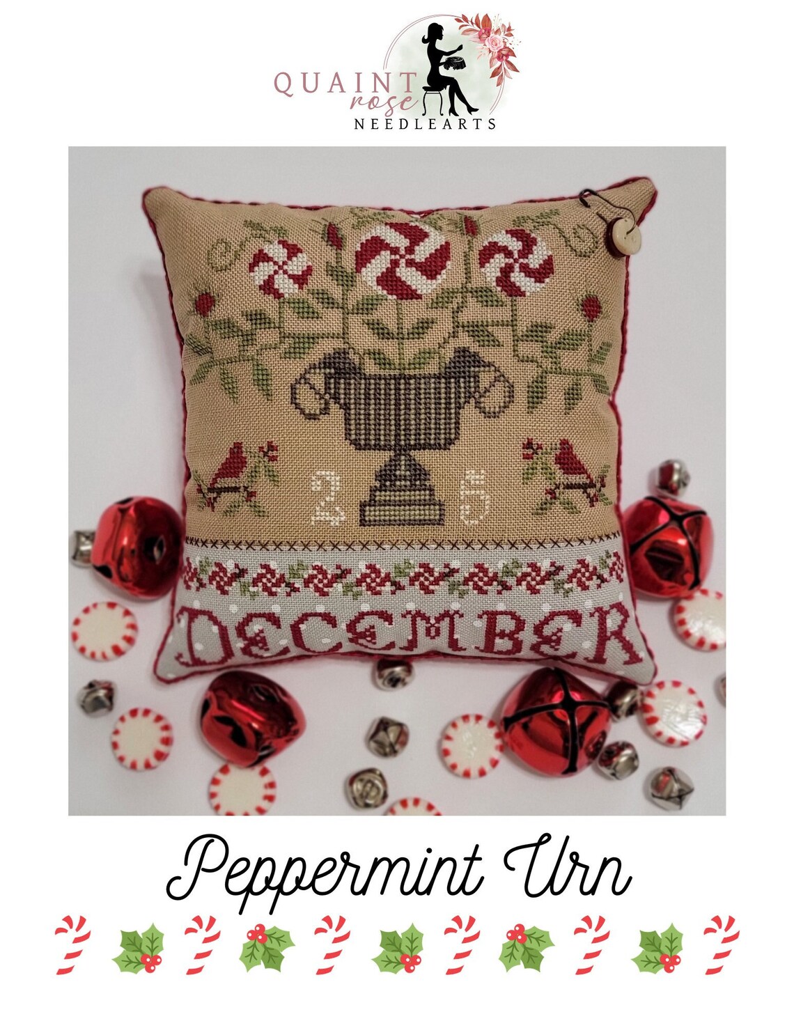 Pdf* Peppermint Urn Cross Stitch Pattern - Etsy