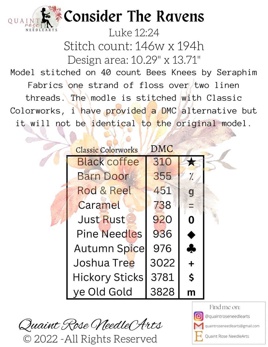 PDF* Consider the Ravens Cross Stitch Pattern - Etsy