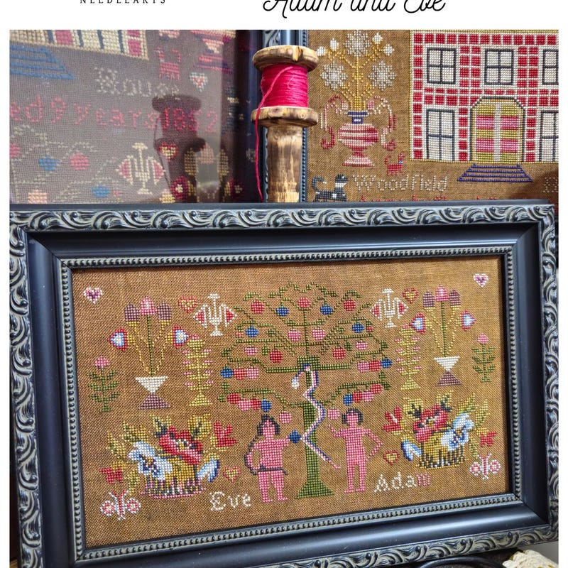 Adam and Eve Sampler - Etsy