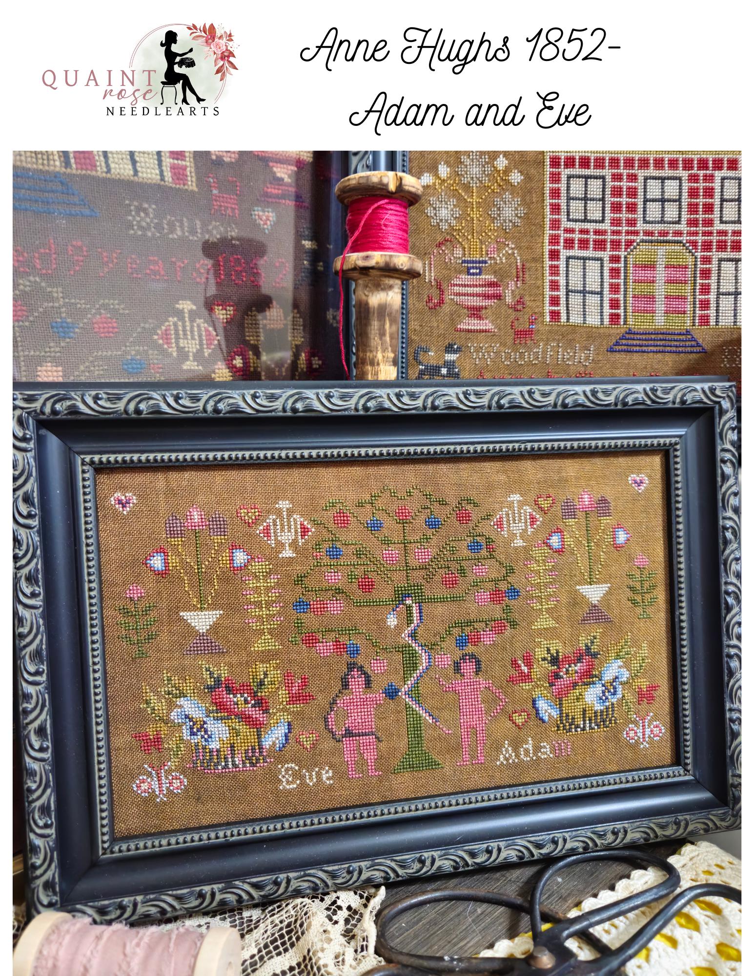 Pdf* Anne Hughs 1852 Adam and Eve Cross Stitch Pattern - Etsy