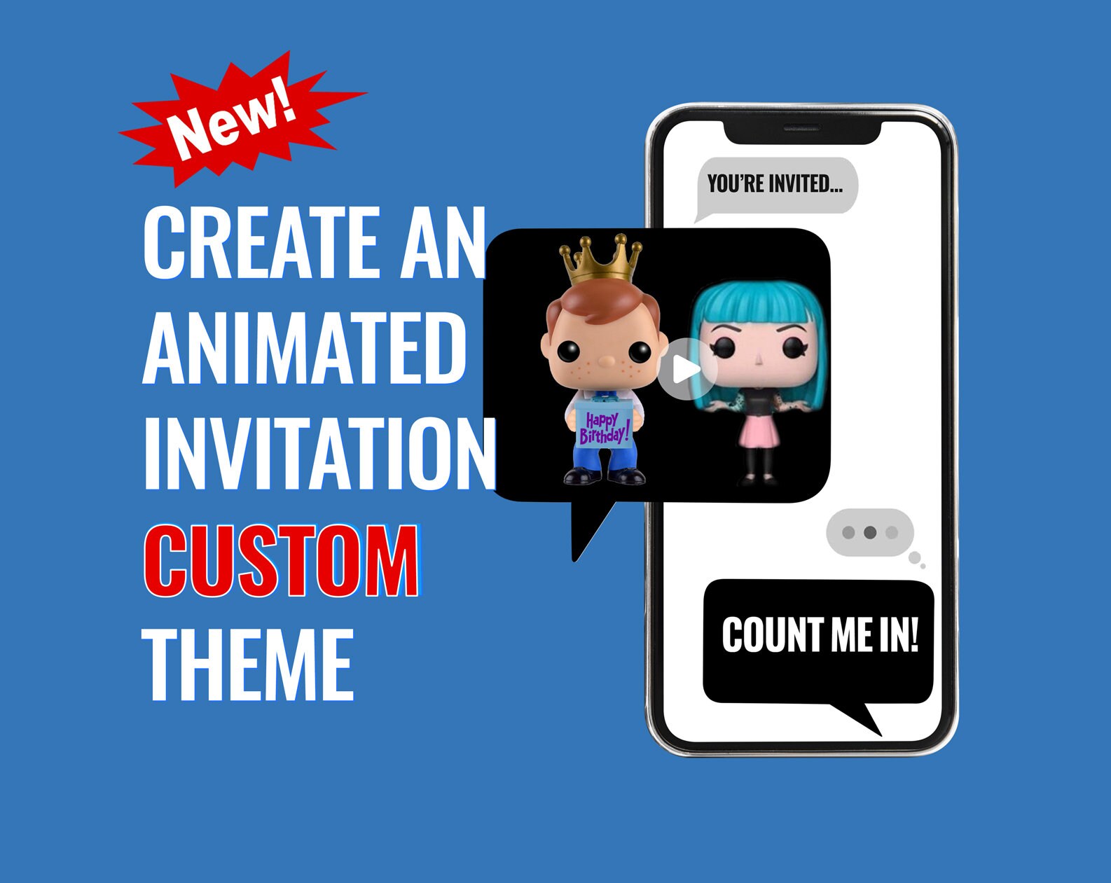 CREATE CUSTOM THEME Animated Invitation - Etsy