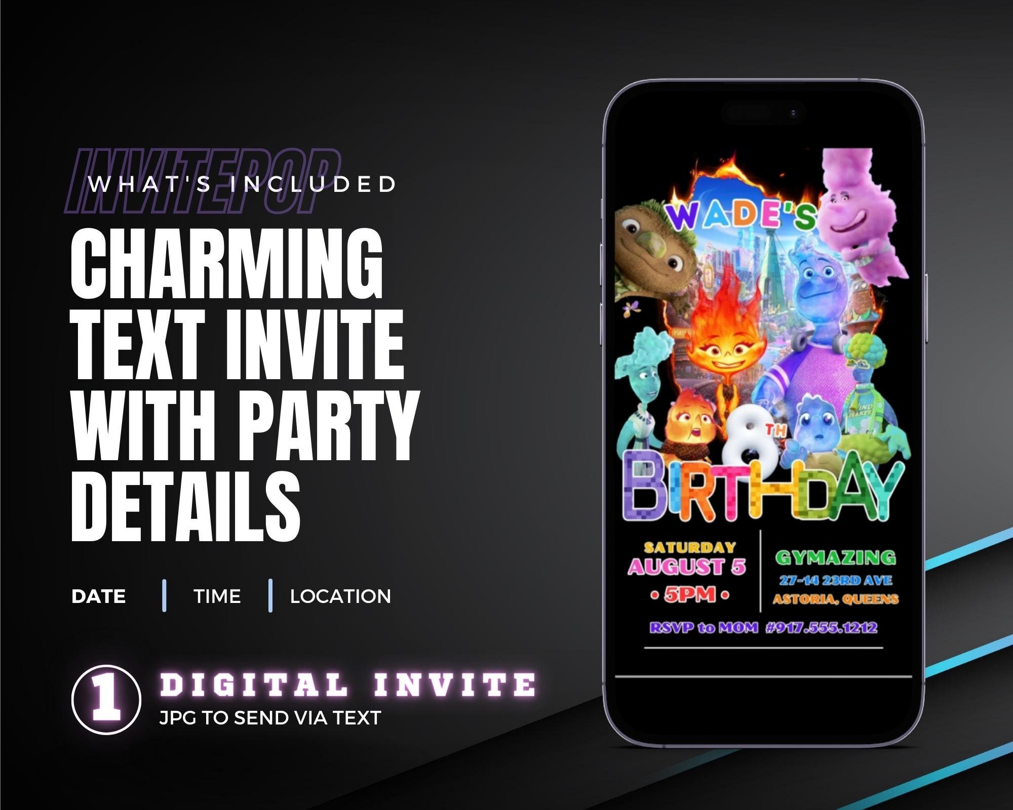 ELEMENTAL Custom Party Invite - Etsy