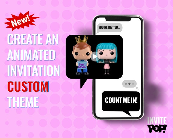 CREATE CUSTOM THEME Animated Invitation | Etsy
