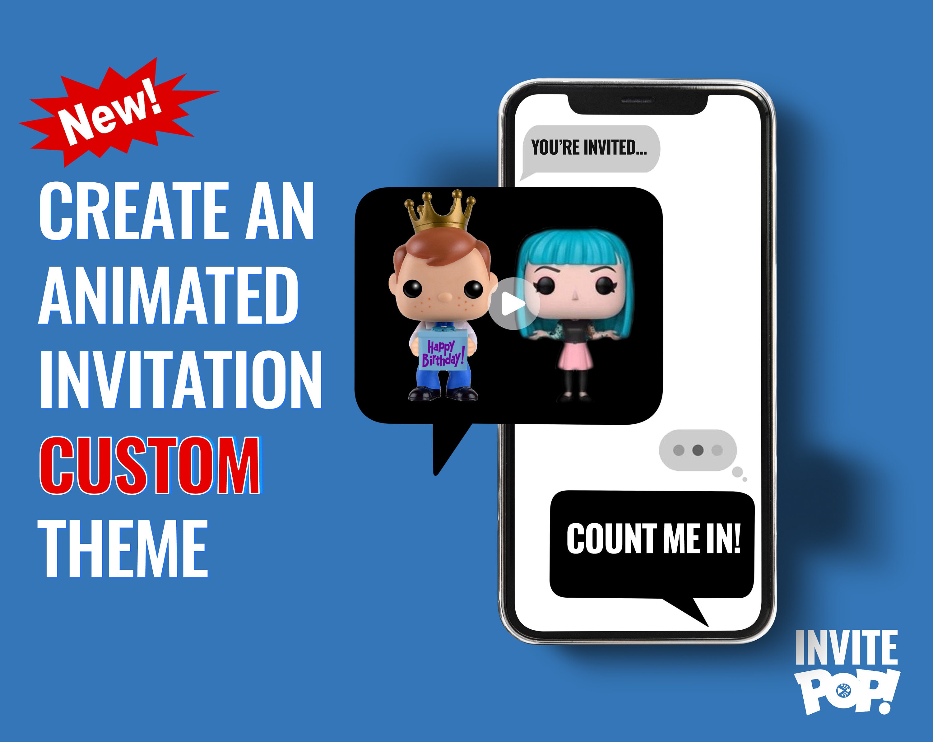 CREATE CUSTOM THEME Animated Invitation - Etsy