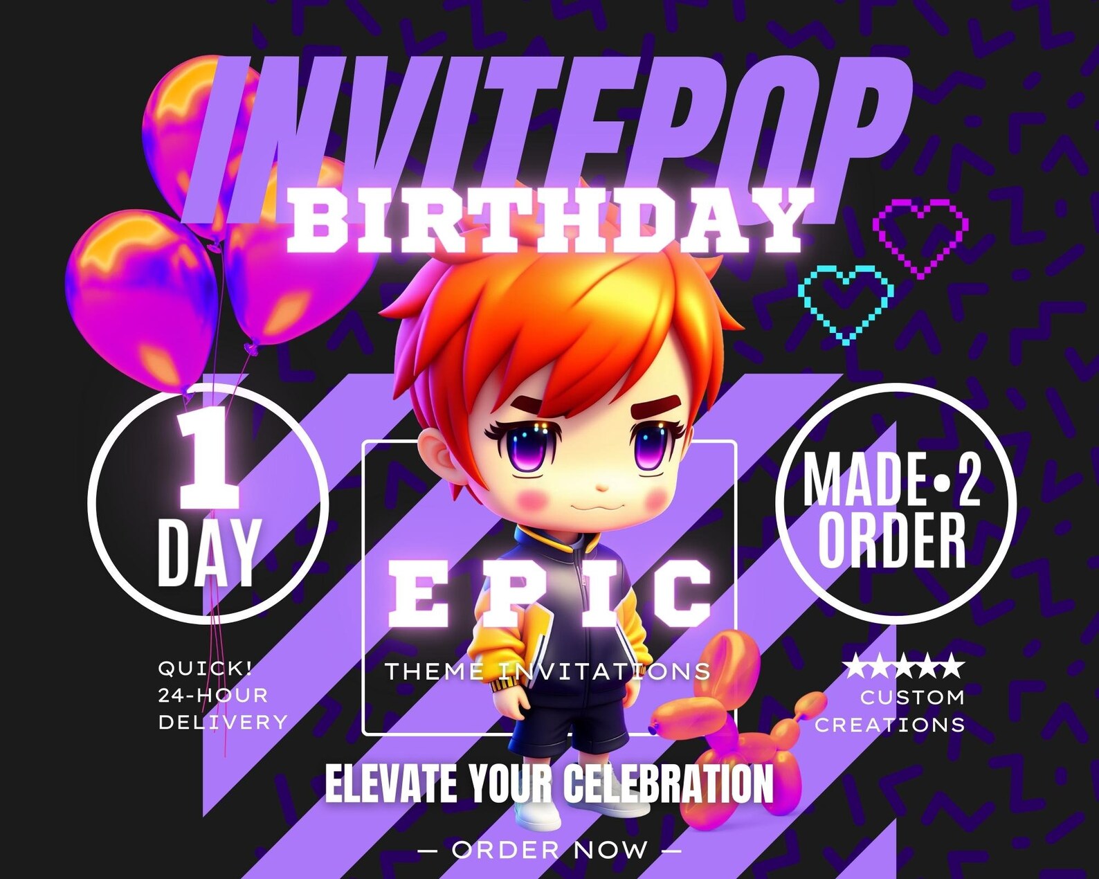ELEMENTAL Custom Party Invite - Etsy