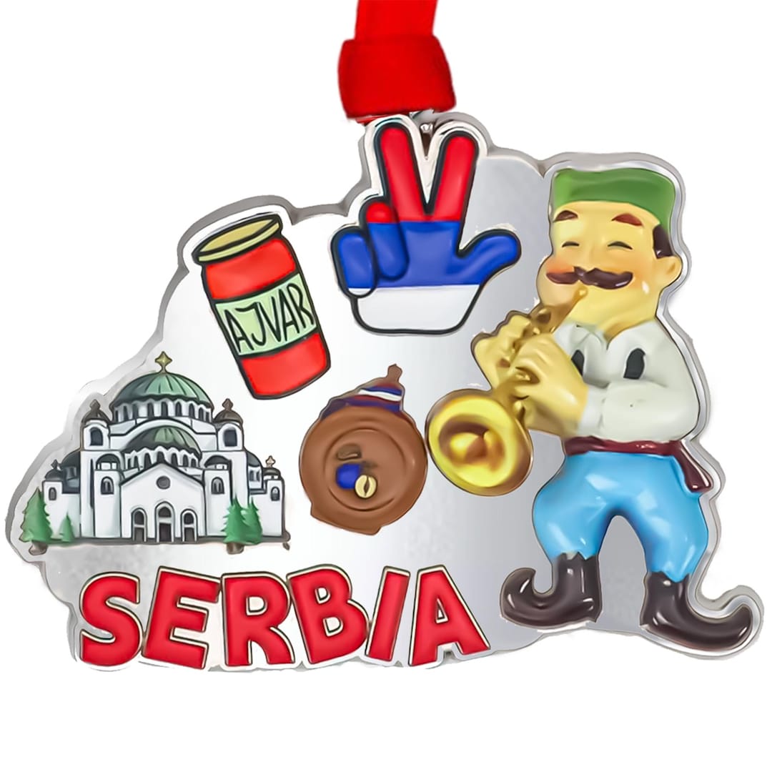 Serbian Souvenir Ornament: 3D Symbols of Serbia, Orthodox Gift - Etsy