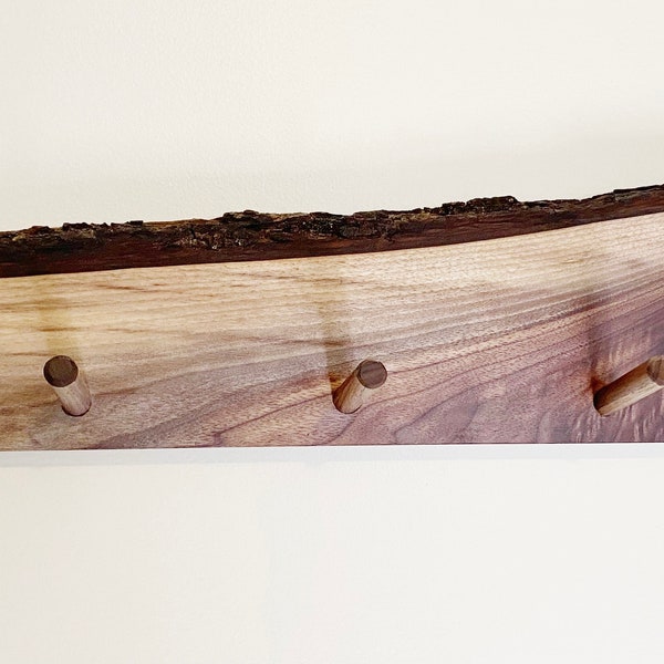 Live Edge Coat Rack - Etsy
