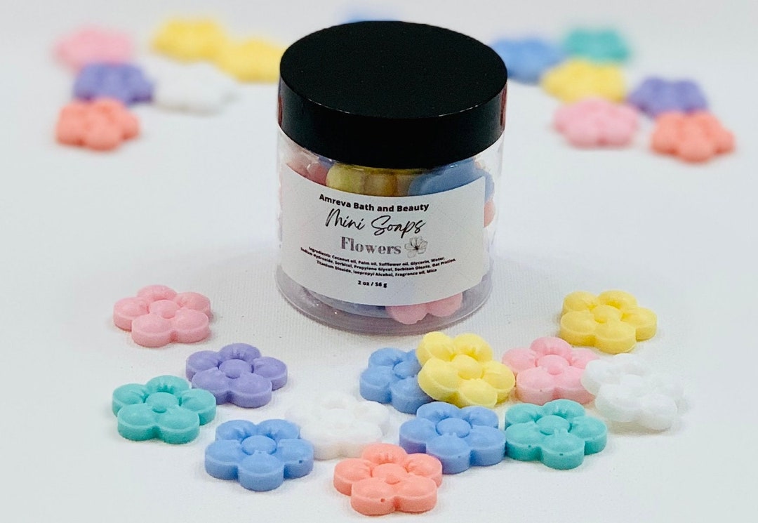 YOU CHOOSE Mini Flower Soap in Jar | Customized Tiny Soap | Floral ...