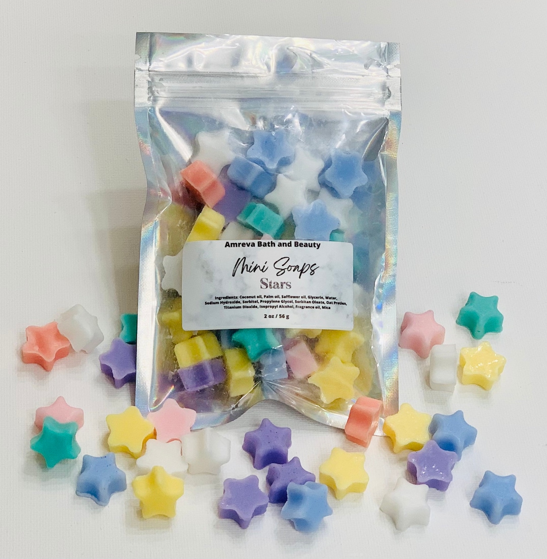 Mini Star Soap in Bag |customized Tiny Soap | Soap Toppers YOU CHOOSE ...