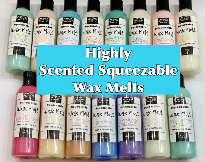 Squeeze Wax Melts, You CHOOSE Scent, Highly Scented Squeezable Wax ...