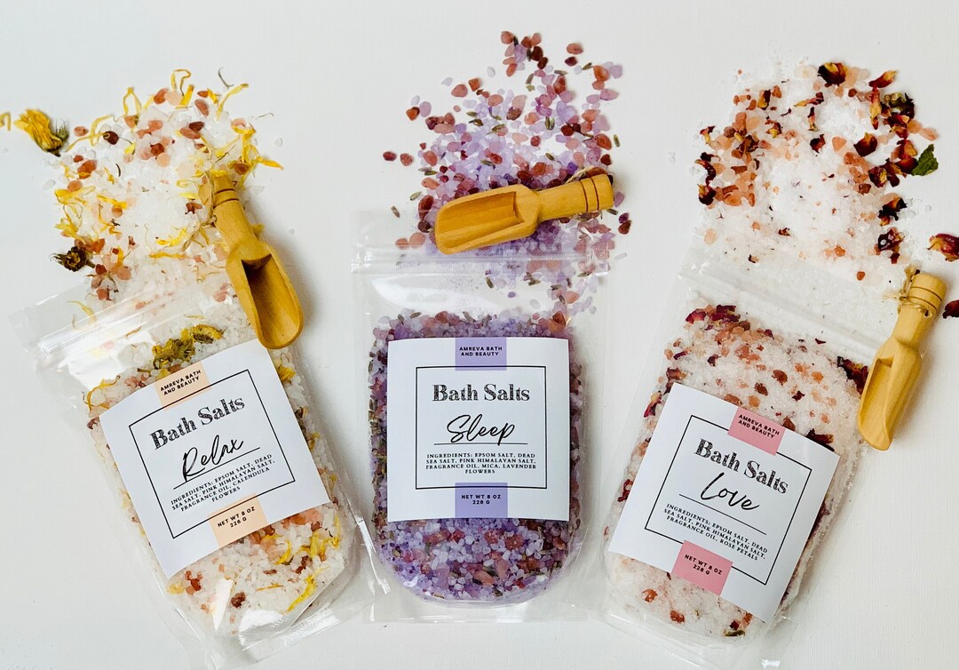 All Natural Aromatherapy Bath Salts: Organic Floral Bath Soak - Etsy