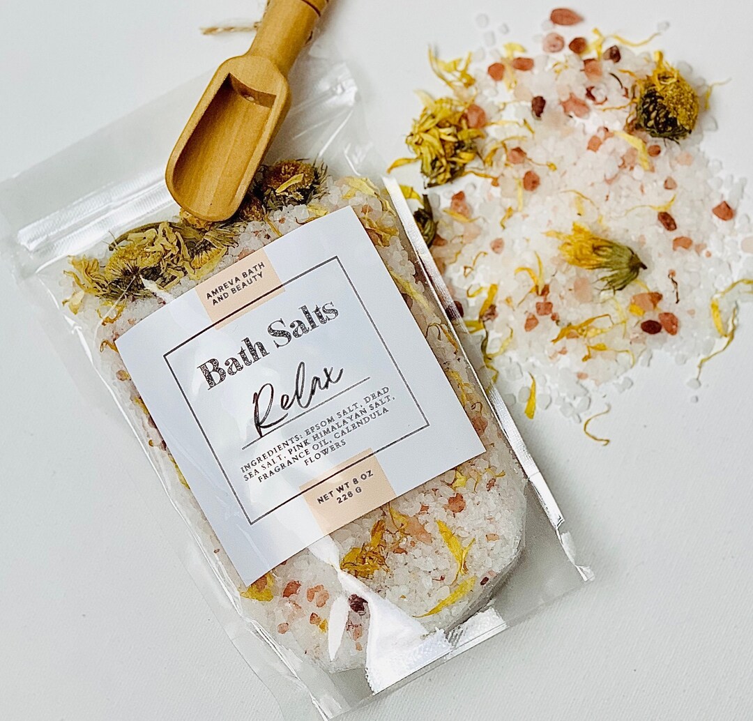 All Natural Relaxation Bath Salts, Relax Salts, Calendula Flowers ...