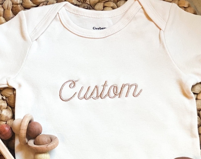 Custom Embroidered Onesies® Brand • Personalized Baby Girl Onesies ...