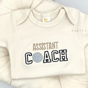 Embroidered Assistant Volleyball Coach Bodysuit • Volleyball Pregnancy ...