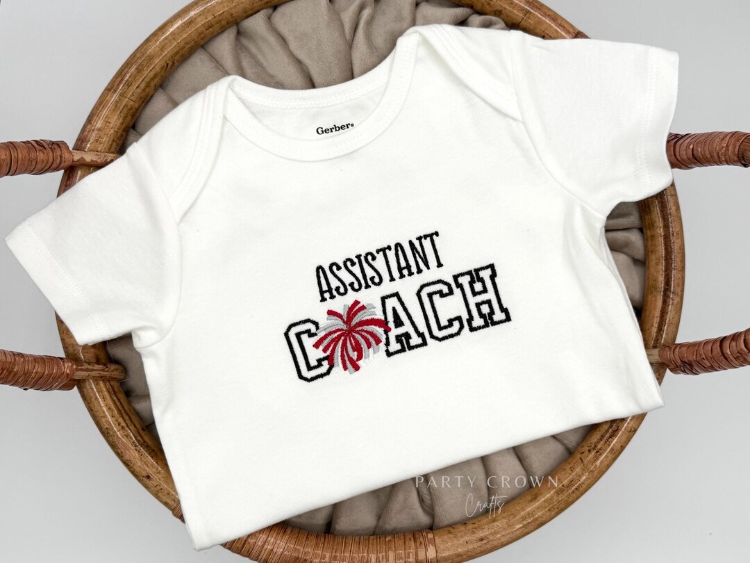 Embroidered Assistant Cheer Coach Bodysuit • Cheerleading Pregnancy ...
