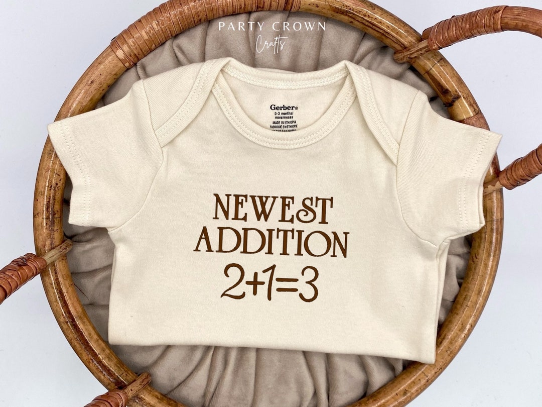 Embroidered Newest Addition 2+1= 3 Bodysuit for Teacher’s Baby ...