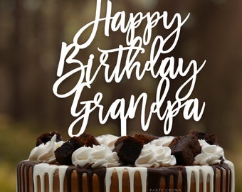 Cake Topper Happy Birthday Grandma - Etsy