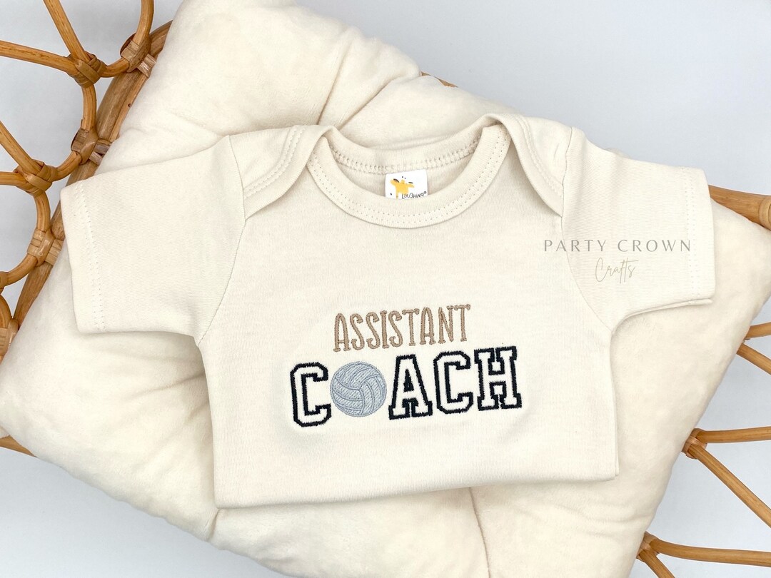 Embroidered Assistant Volleyball Coach Onesie Volleyball Pregnancy ...