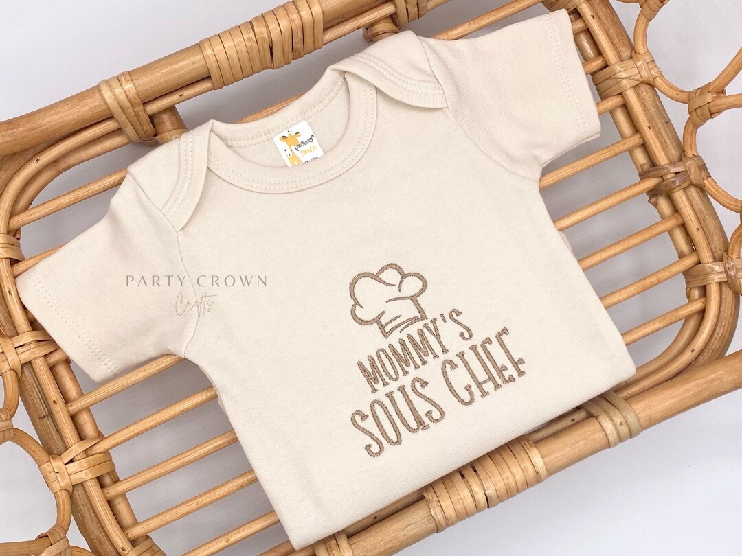 Embroidered Mommy’s Sous Chef Bodysuit • Baby Sous Chef With Chef Hat ...