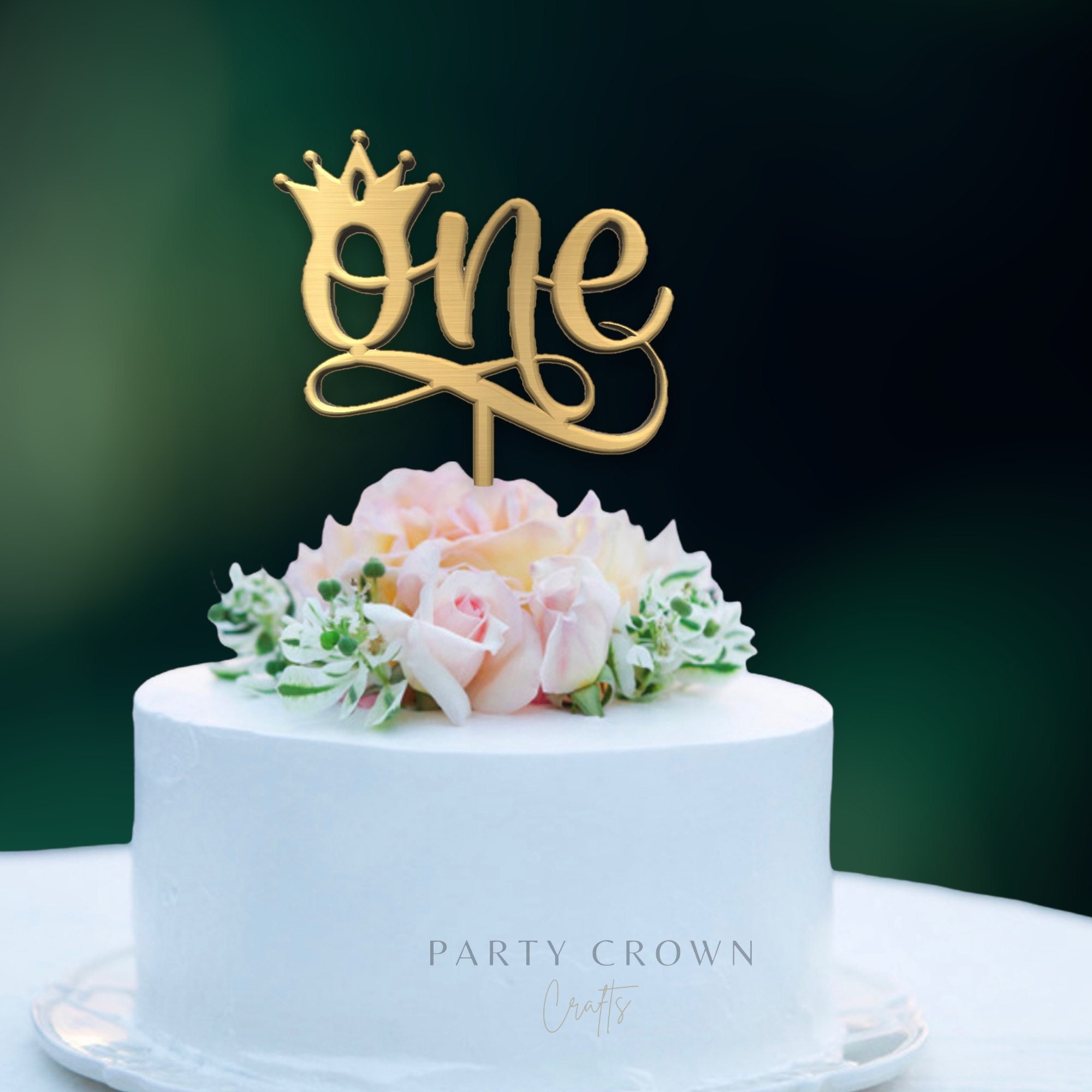Crown Name Cake Topper - Etsy