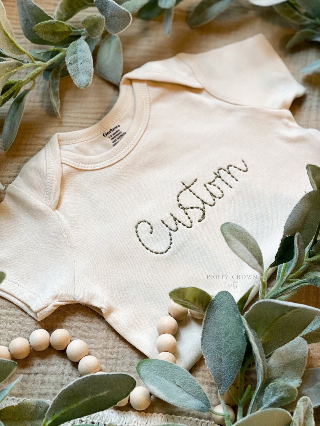 Custom Hand Stitch Onesies® Brand • Personalized Baby ONESIES® Brand ...