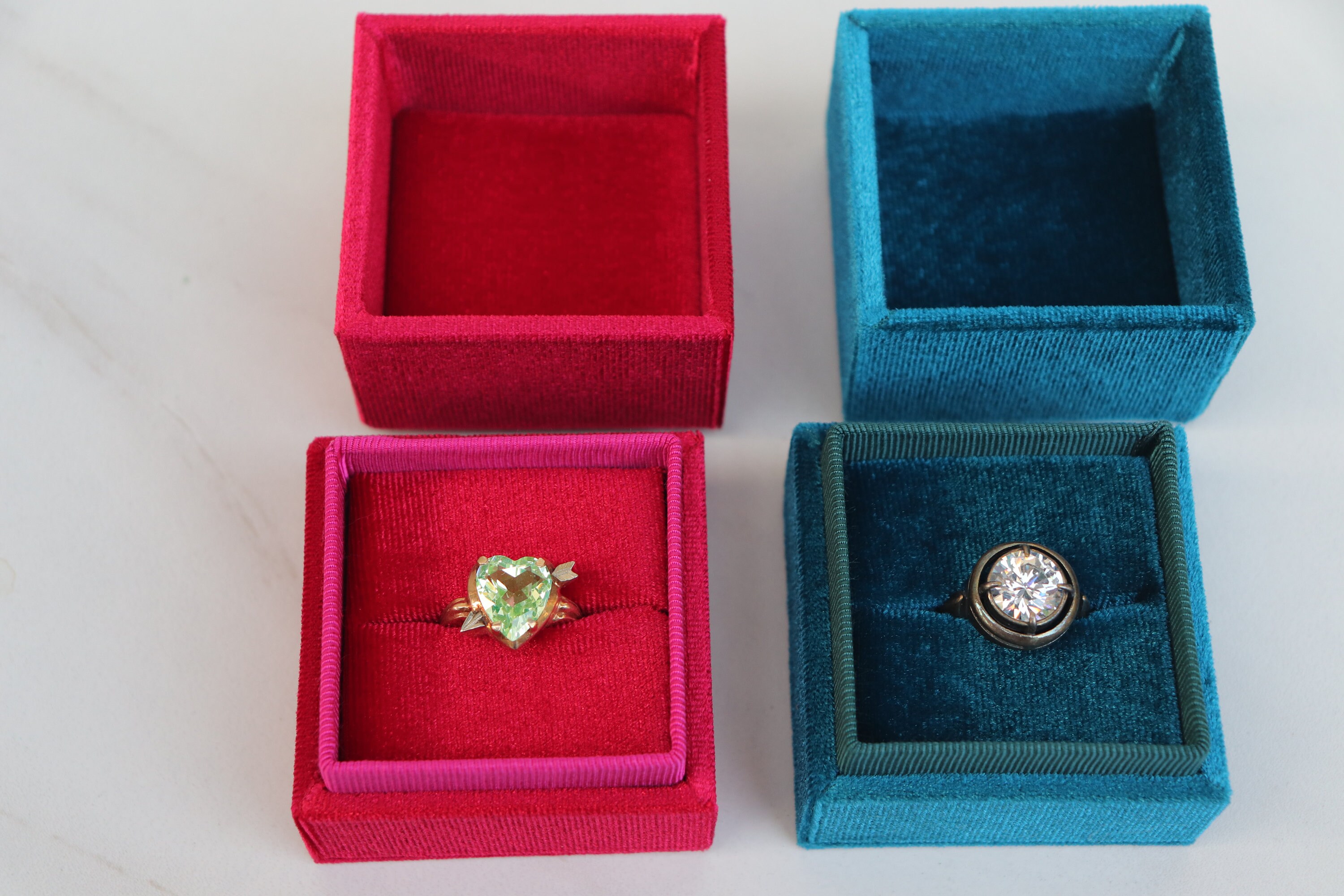 Velvet Gift Box (à La Carte)~ Hexagon, Round, or Square for Ring or ...