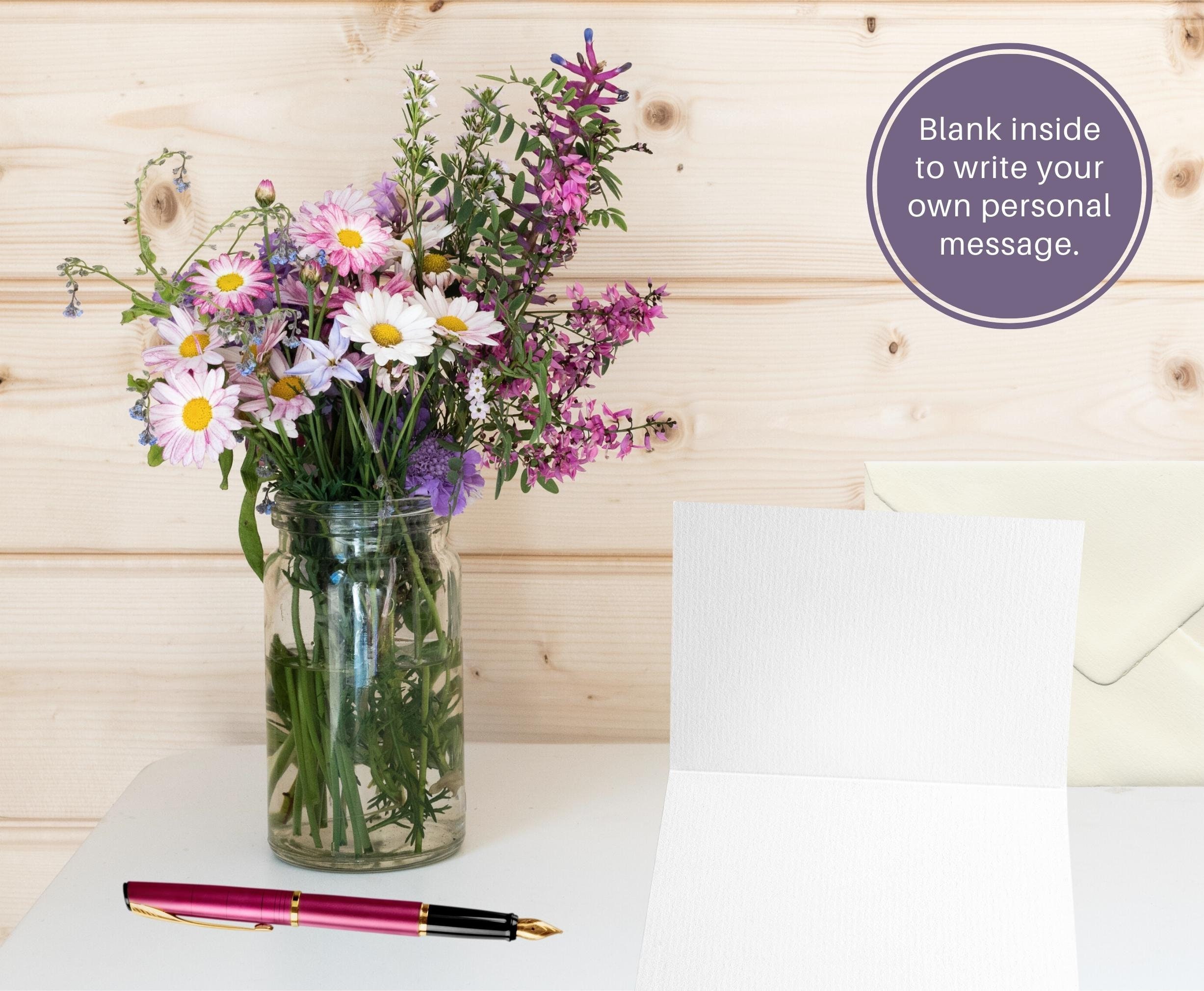 Printable Sending Winged Blessings Card, 7x5, Blank Inside, Instant ...
