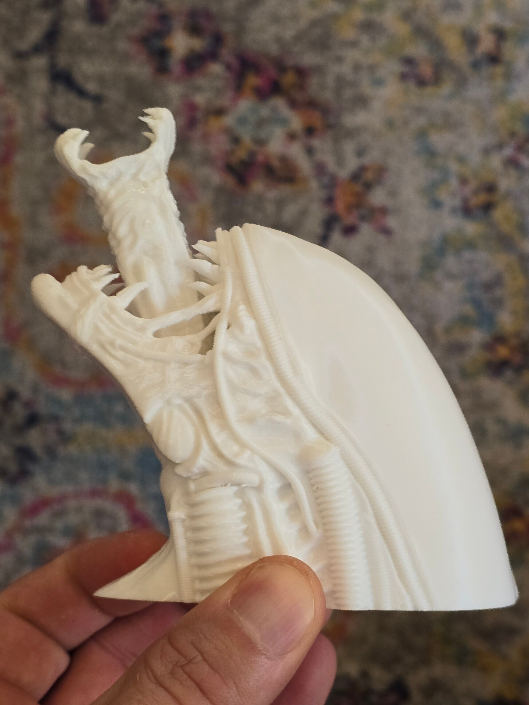 3D Printed White Xenomorph Alien Pen Holder - 100% Infill 248g (8.78oz ...
