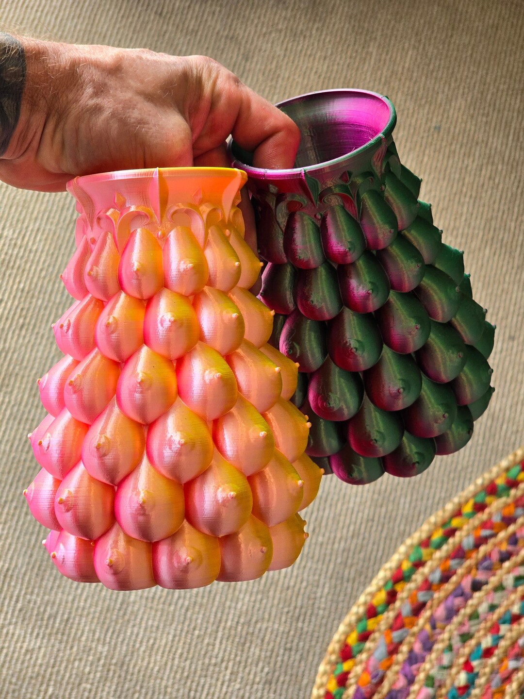 BOOB Vase Boobs Vase 3D Printed Tri-colors Fun Family Art 7 Tall - Etsy