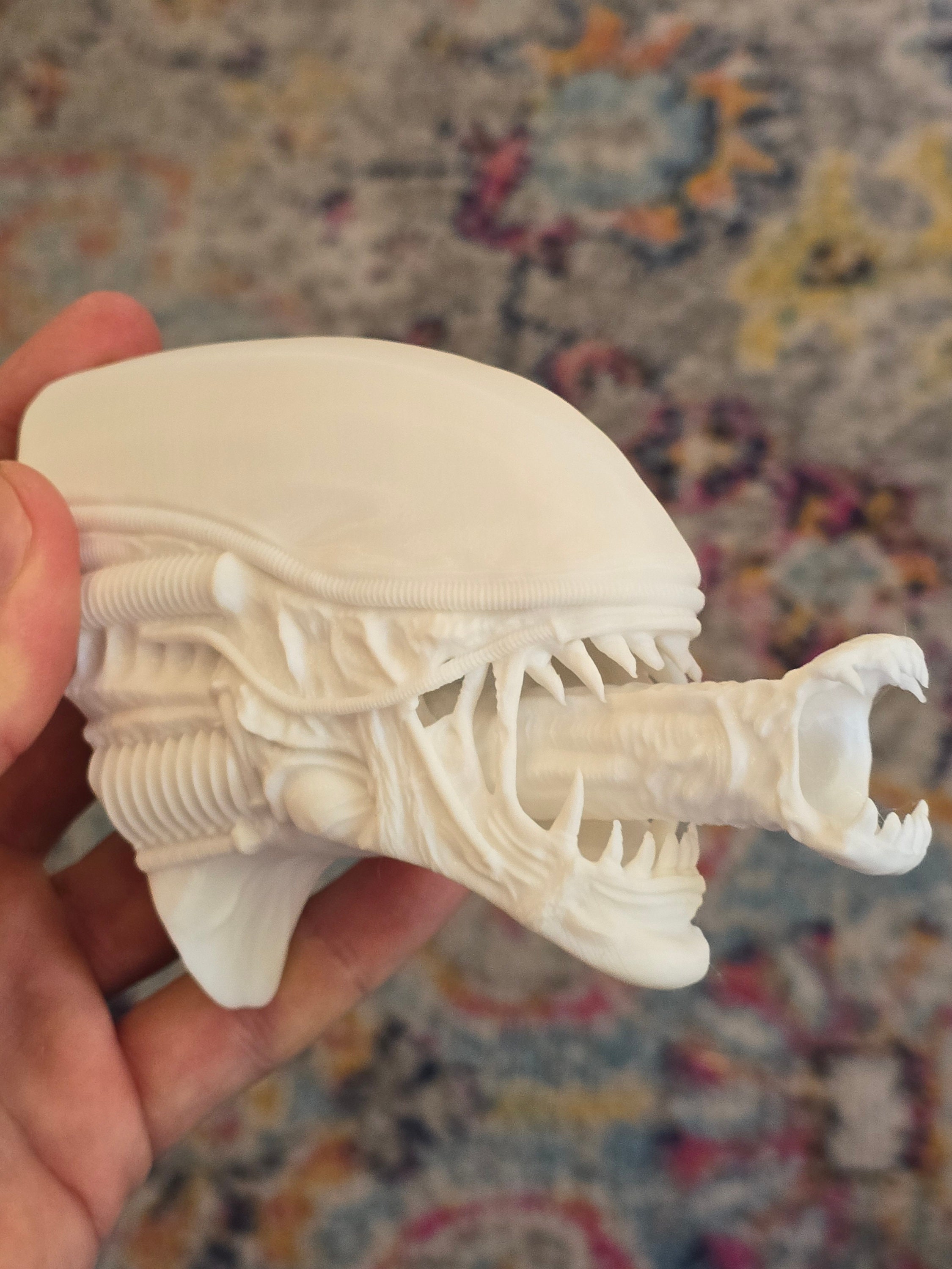 3D Printed White Xenomorph Alien Pen Holder - 100% Infill 248g (8.78oz ...