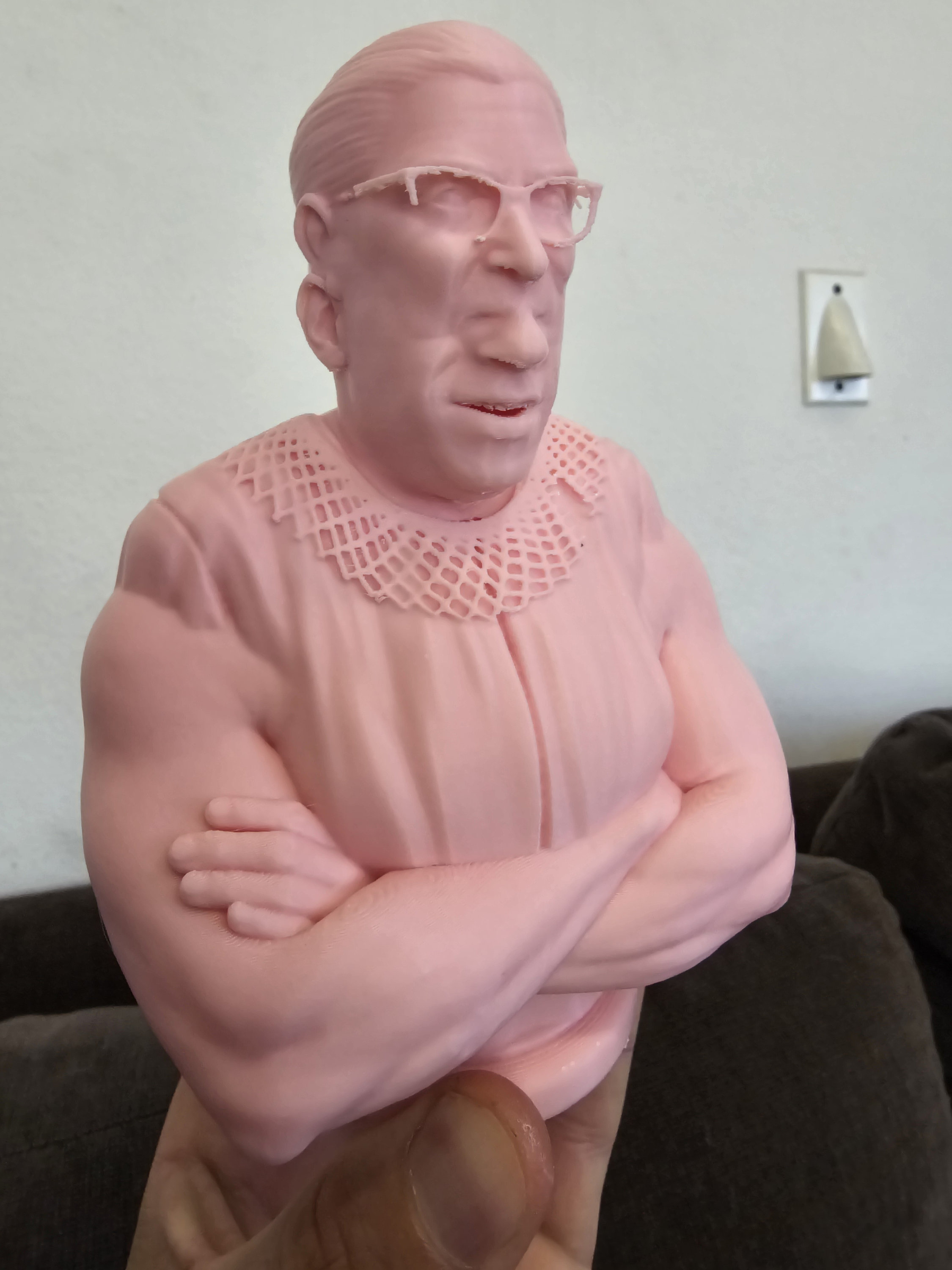 3D Printed Pink Vin Diesel Ruth Bader Ginsburg Ruthdiesel Bader ...