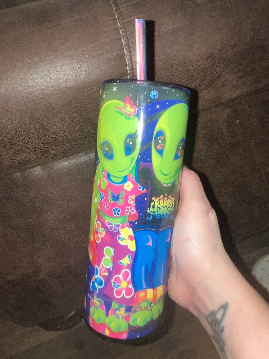 Alien Lisa Frank Inspired Tumbler alien BFF - Etsy