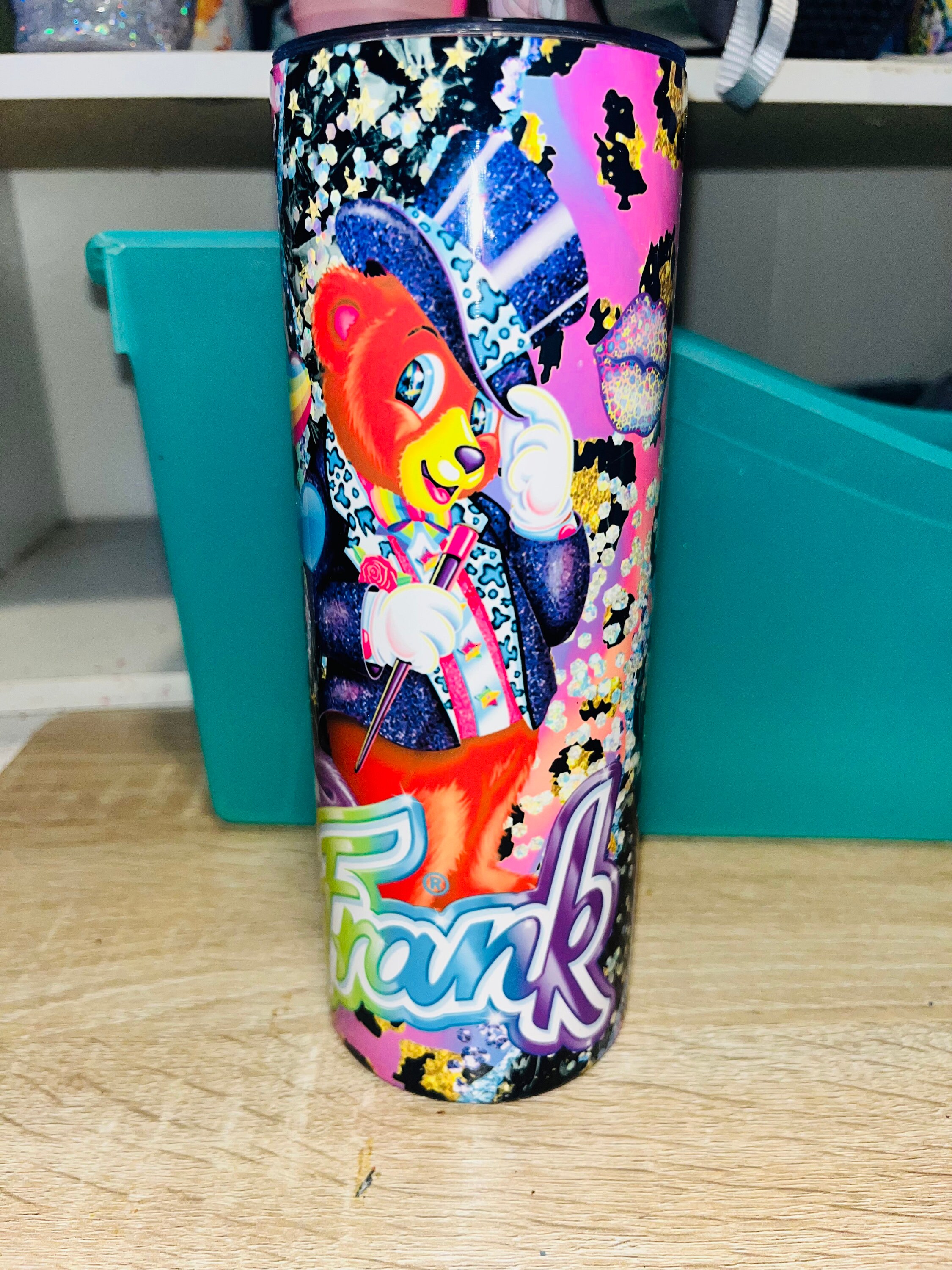 Lisa Frank Leopard Glitter Cat and Bear Tumbler - Etsy