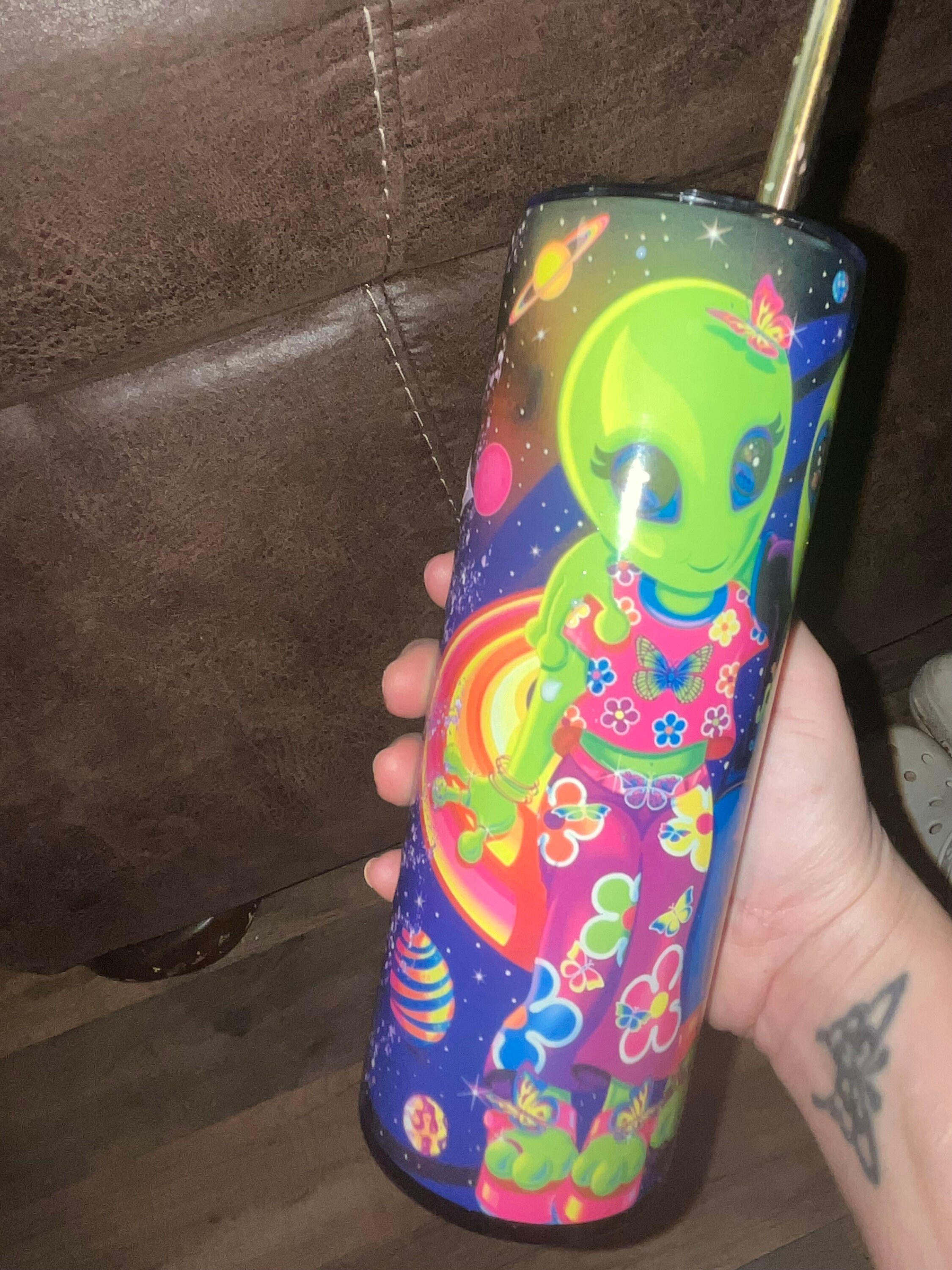 Alien Lisa Frank Inspired Tumbler alien BFF - Etsy