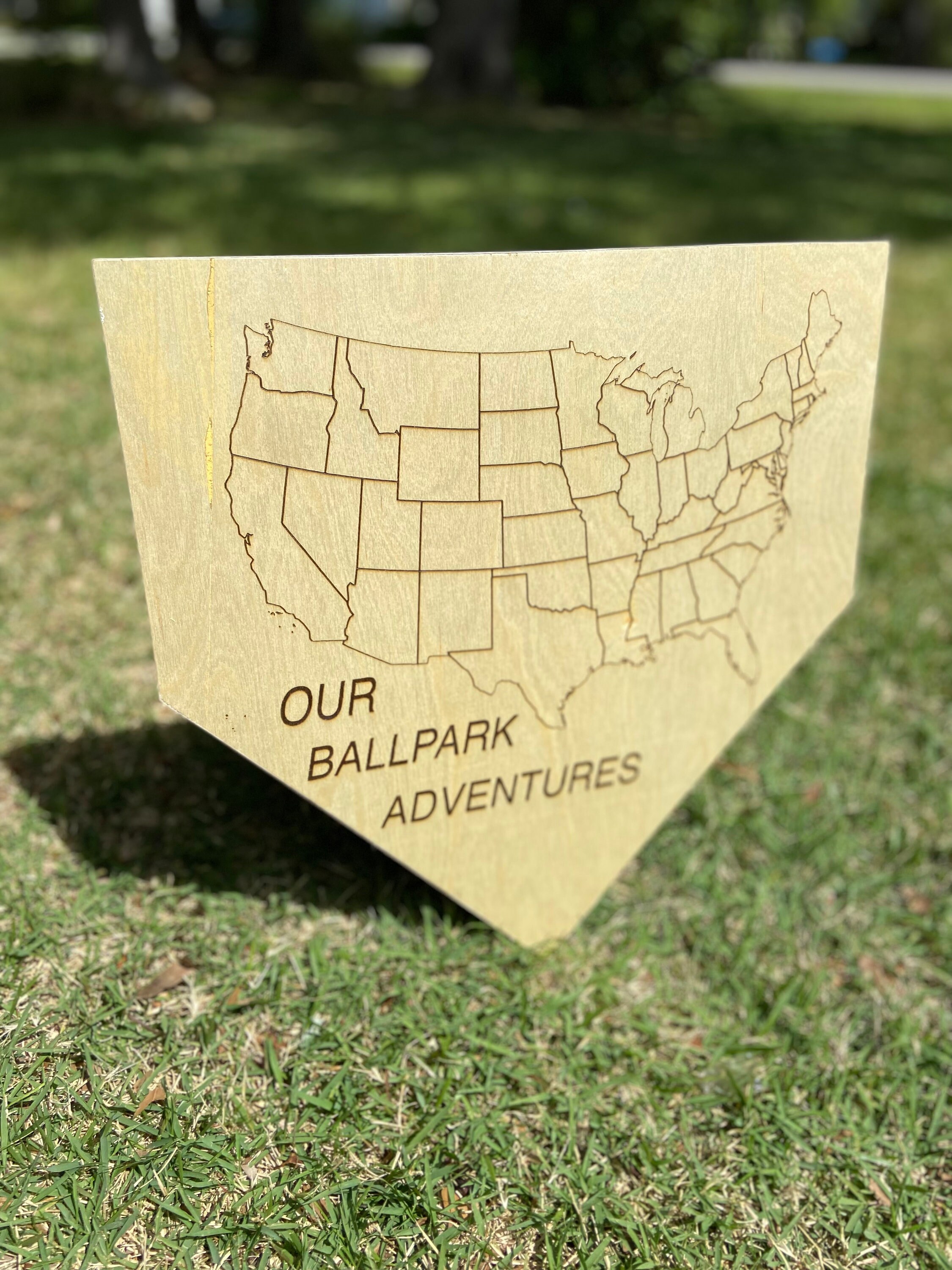 Baseball Adventures Home Plate Map - Etsy