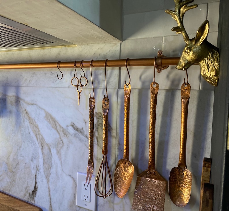 Copper Pot Rail Copper Pot Rack - Etsy