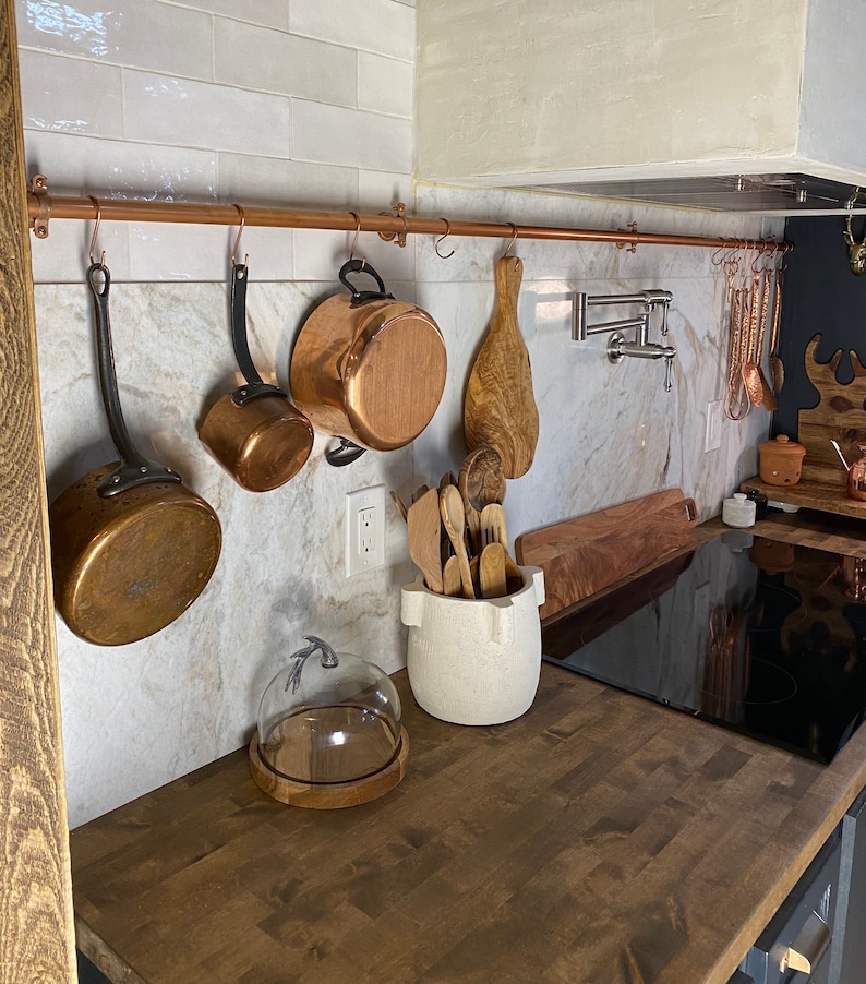 Copper Pot Rail Copper Pot Rack - Etsy