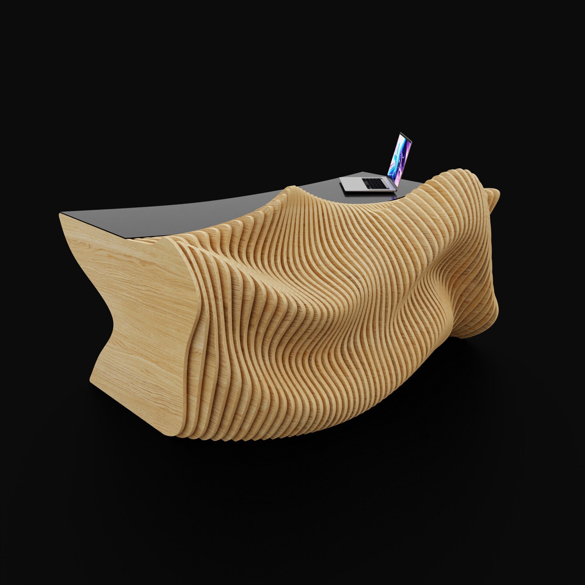 Unique Luxury Hand-made in USA // WAVES DESK V2 by Modern Furniture in ...